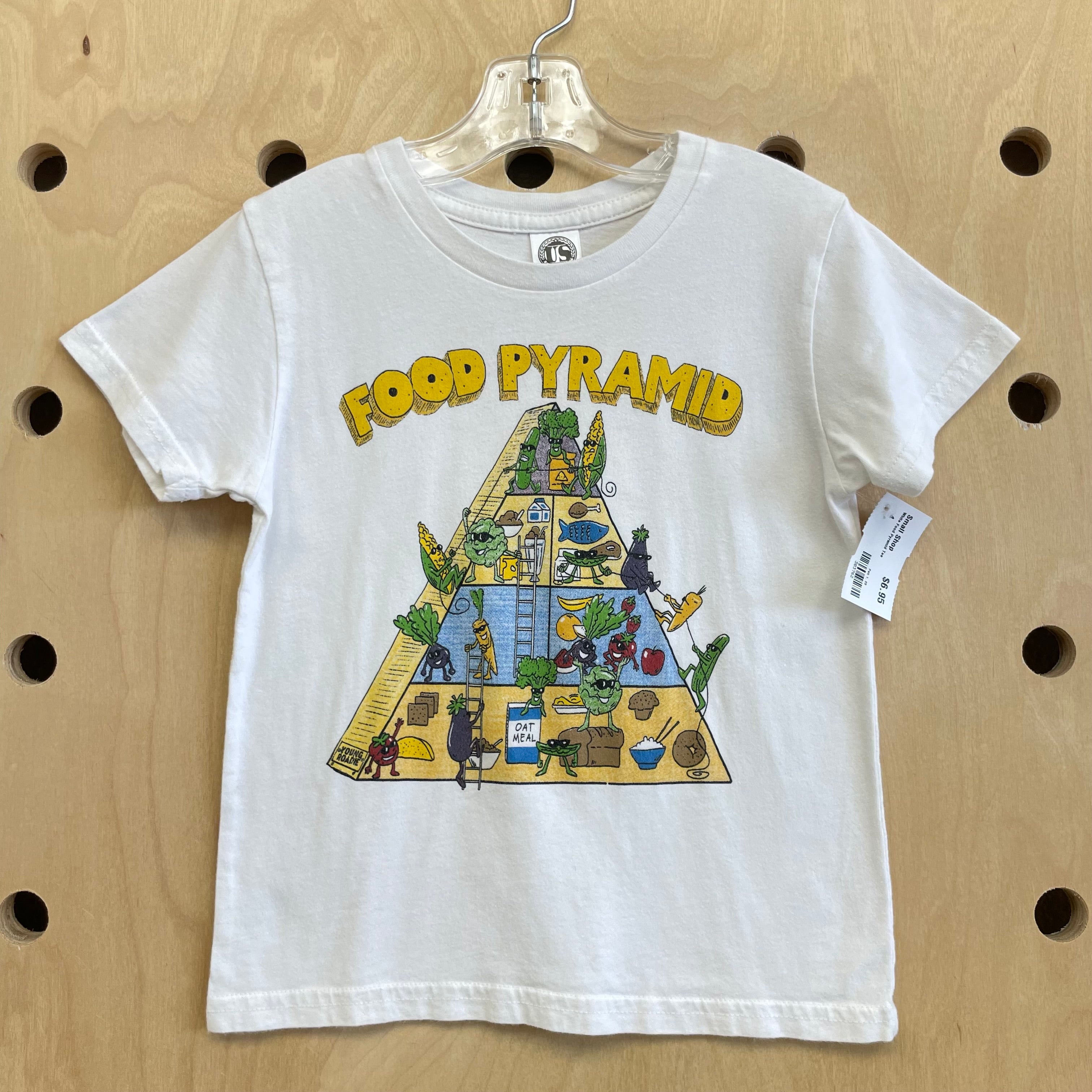 White Food Pyramid Tee – Little Bird