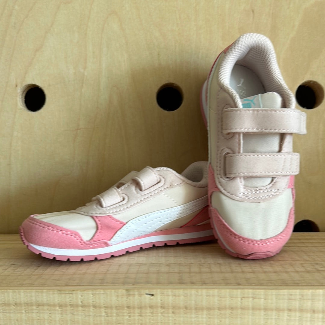 Pink & White Velcro Sneakers – Little Bird
