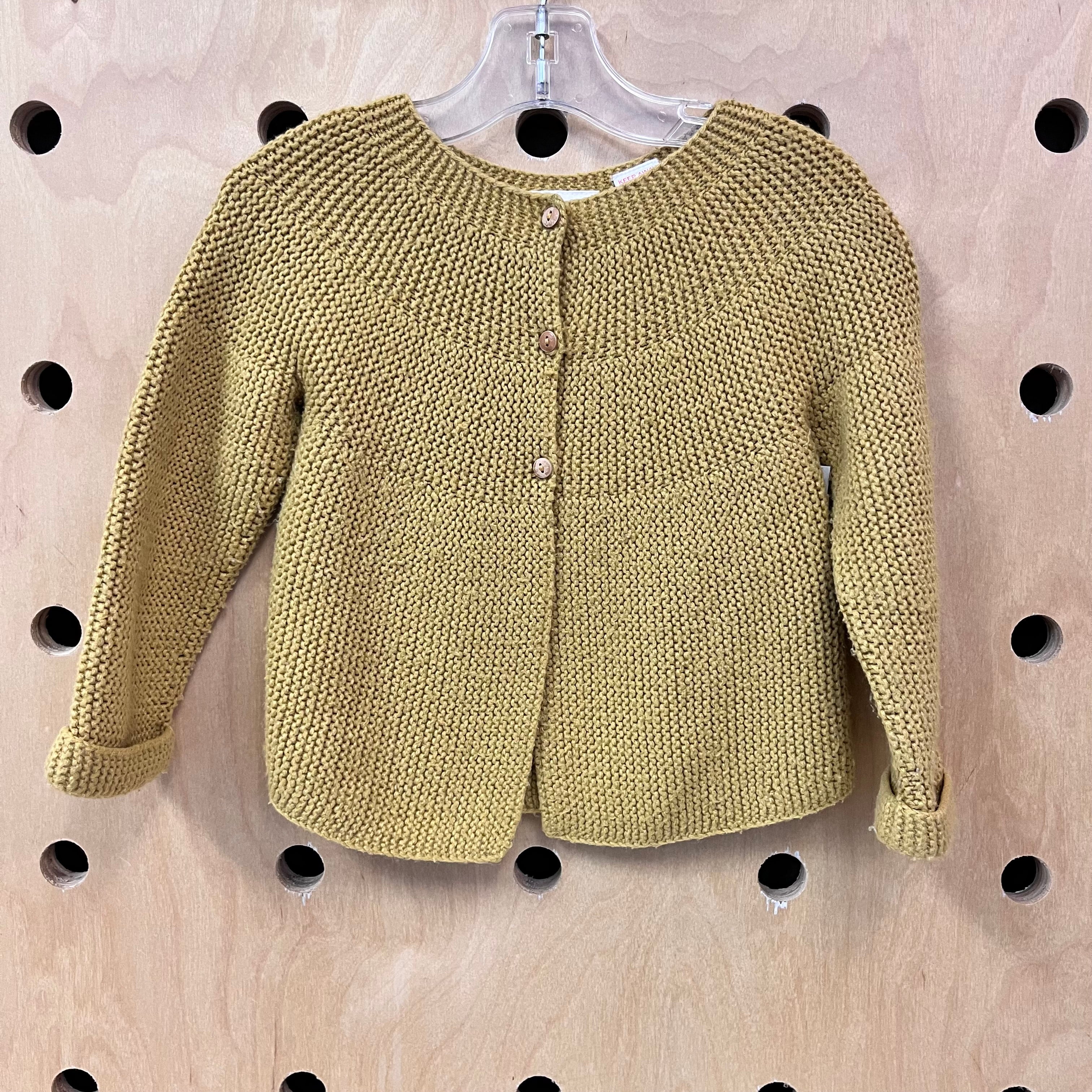 Mustard 3-Button Cardigan – Little Bird