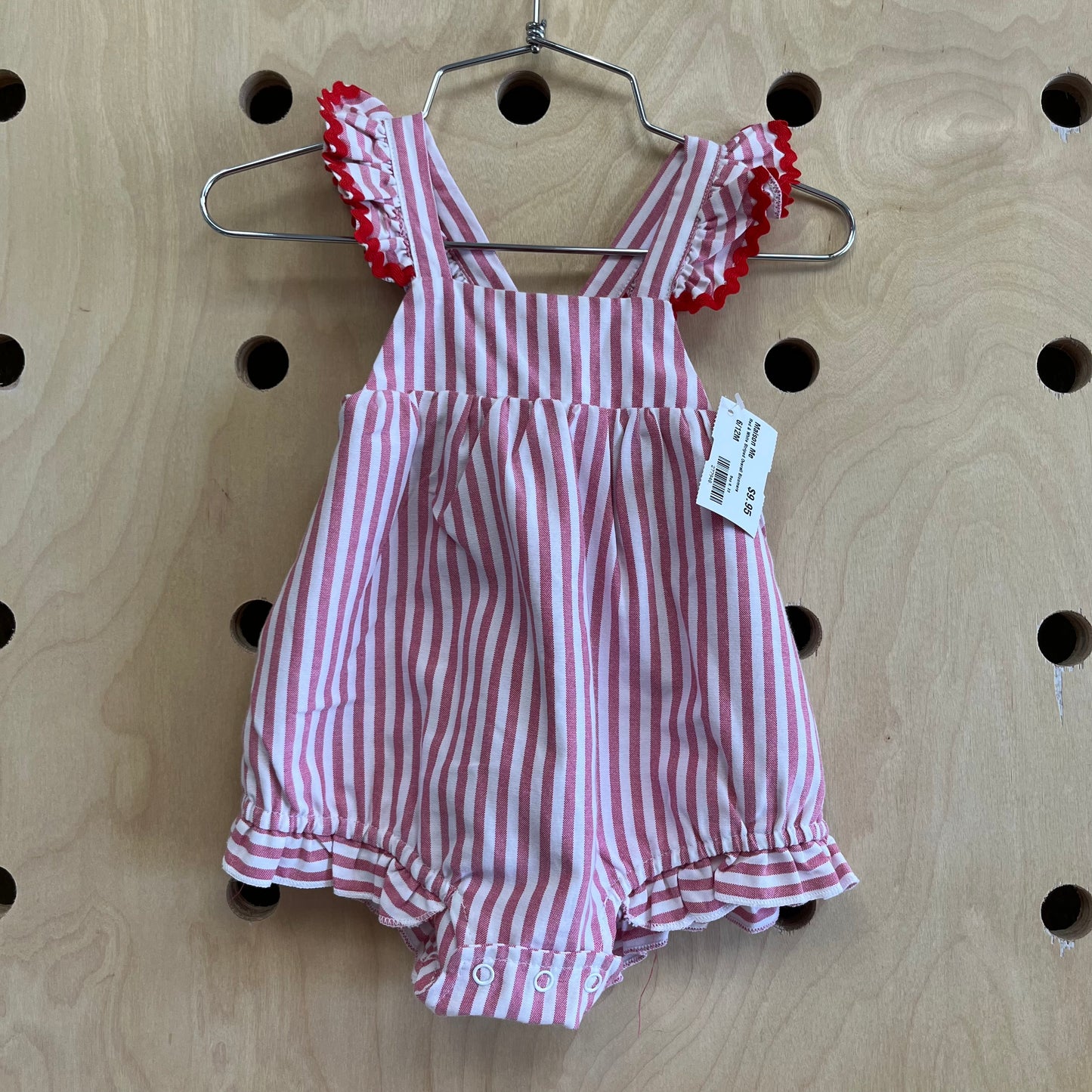Red & White Striped Overall Bloomers – Little Bird
