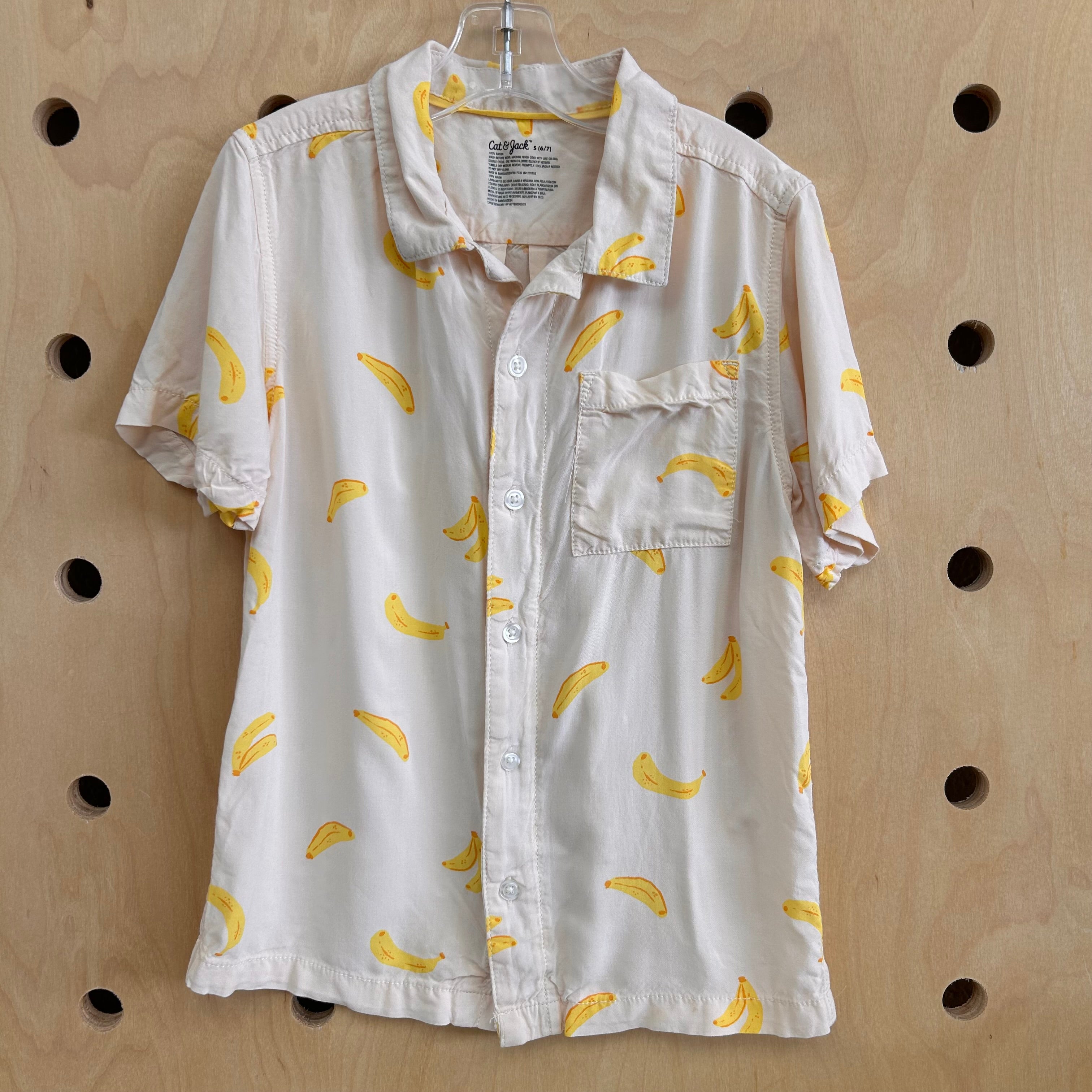 Peach Banana Button Up Shirt – Little Bird