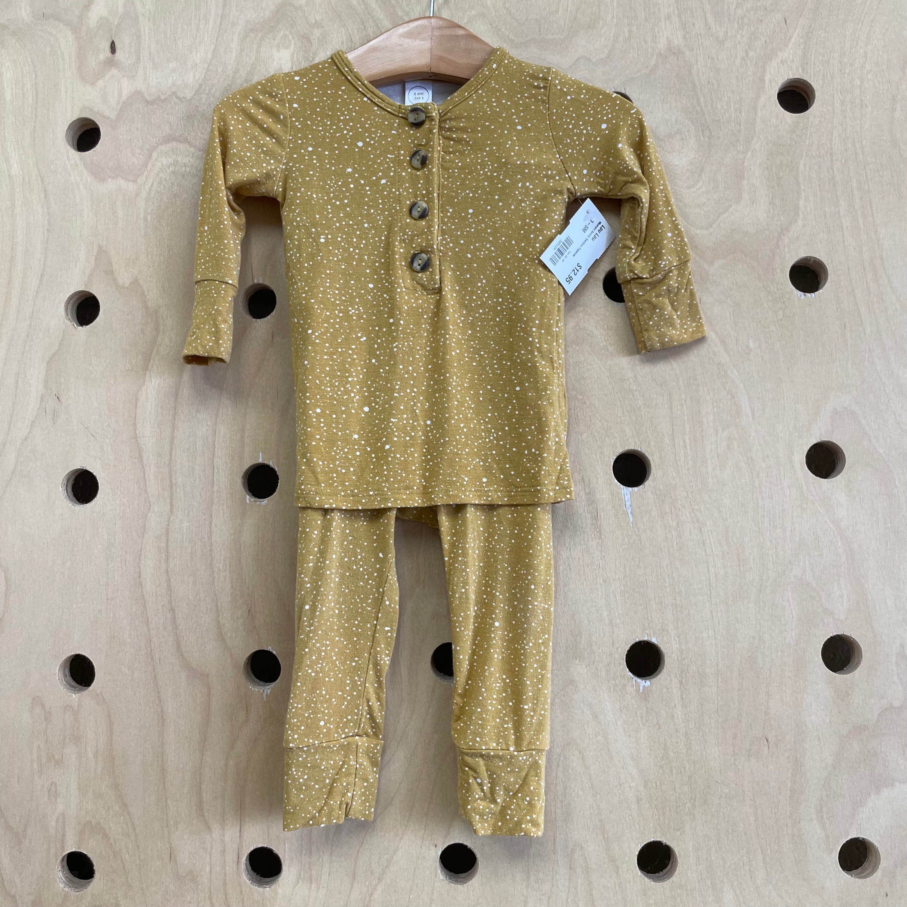 Mustard Spotty Bamboo Pajamas – Little Bird