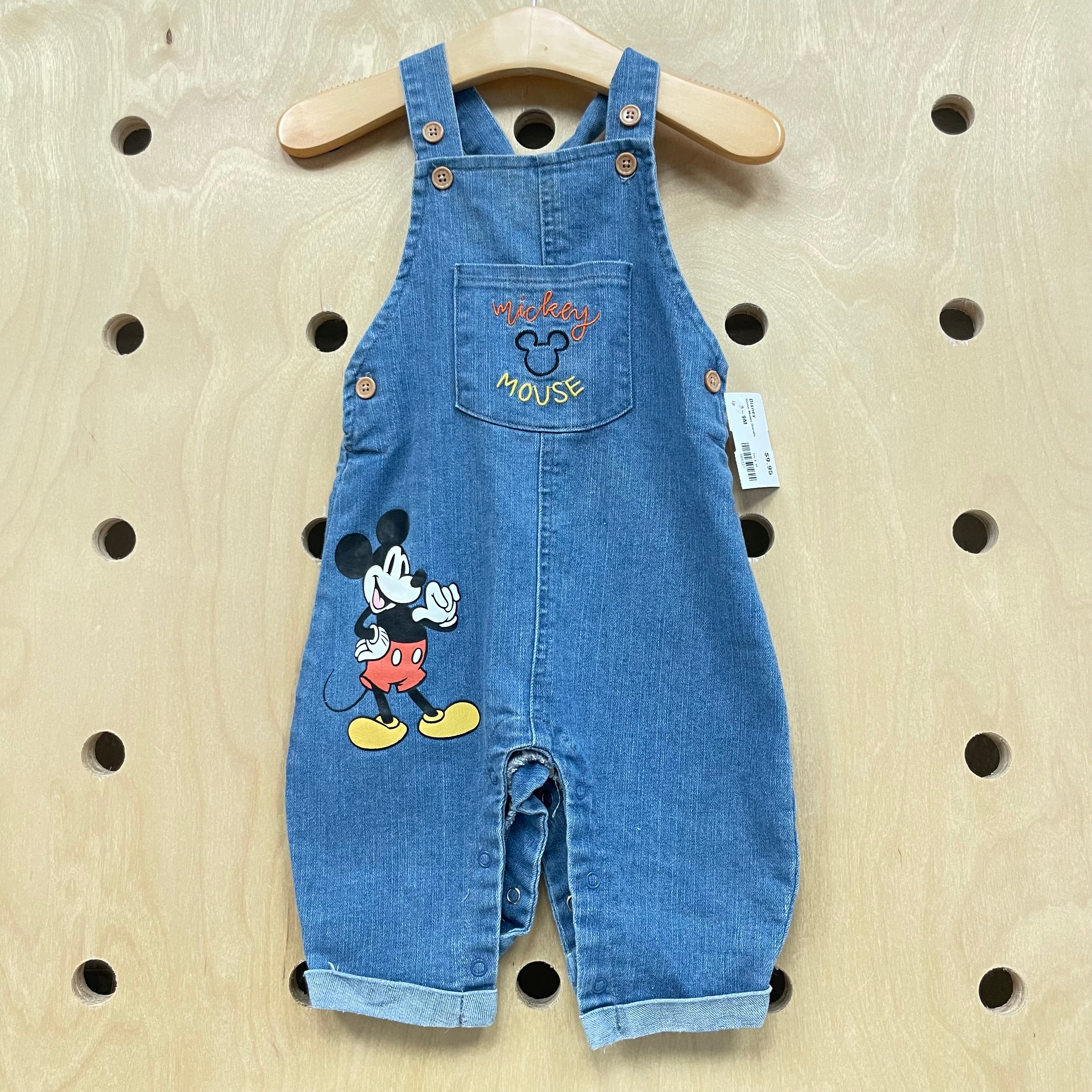 Denim Mickey Overalls – Little Bird