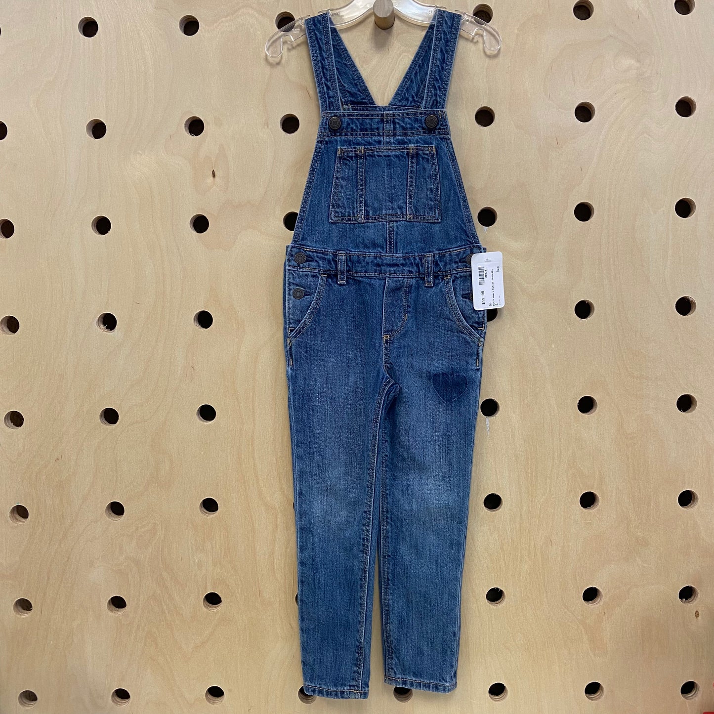 Denim Heart Detail Overalls – Little Bird